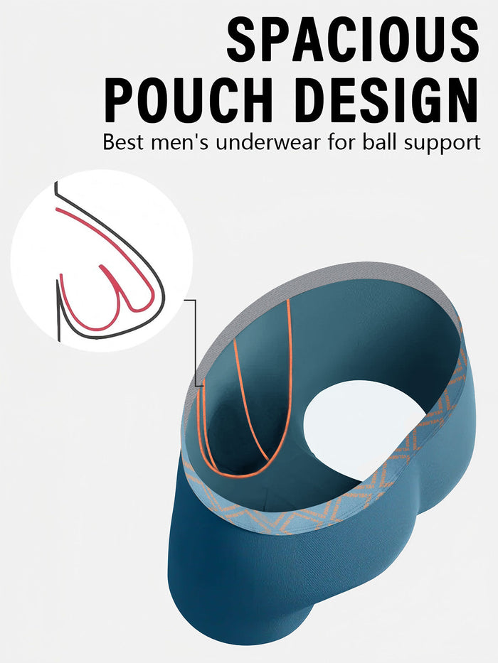 VELISENSE Second Skin Boxer Brief 8" 3-Pack - Ultra Soft Men's Underwear Package Enhancing Guys ...